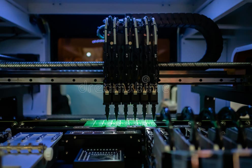 Automatic SMD Pick and Place Machine Assembling Computer Circuit Board ...