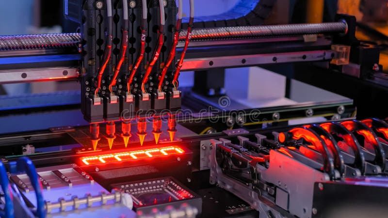 Automatic Computer Production Line Stock Photo - Image of control ...