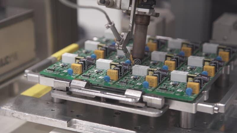 Automatic Soldering Machine Soldering Components To the Board ...