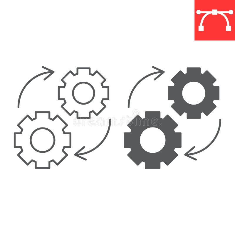 Automatic Solution Line and Glyph Icon Stock Vector - Illustration of ... Automatic Solution Line and Glyph Icon Stock Vector - Illustration of ...