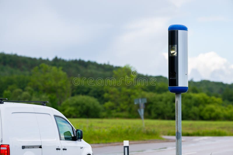 Automatic Speed Enforcement Camera by the Side of a Road.. Stock Photo ...