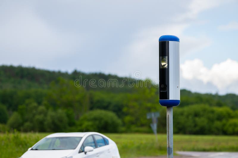 Automatic Speed Enforcement Camera by the Side of a Road.. Stock Image ...
