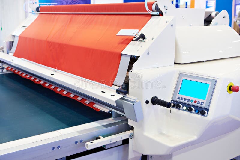 Automatic Spreading Machine Textile Industry Stock Photo - Image of ...