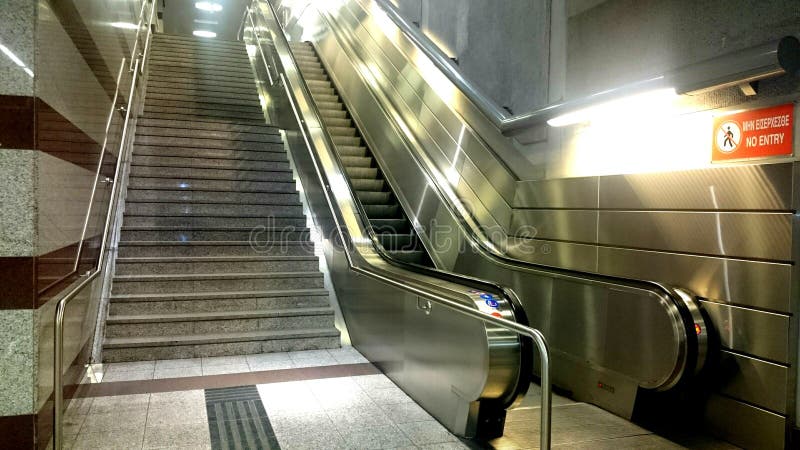 Automatic stairway stock photo. Image of mechanical, luxury - 94343006