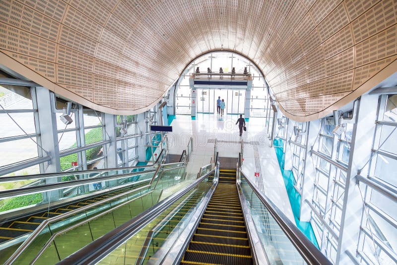 Automatic Stairs in Dubai Metro Stock Image - Image of united ...