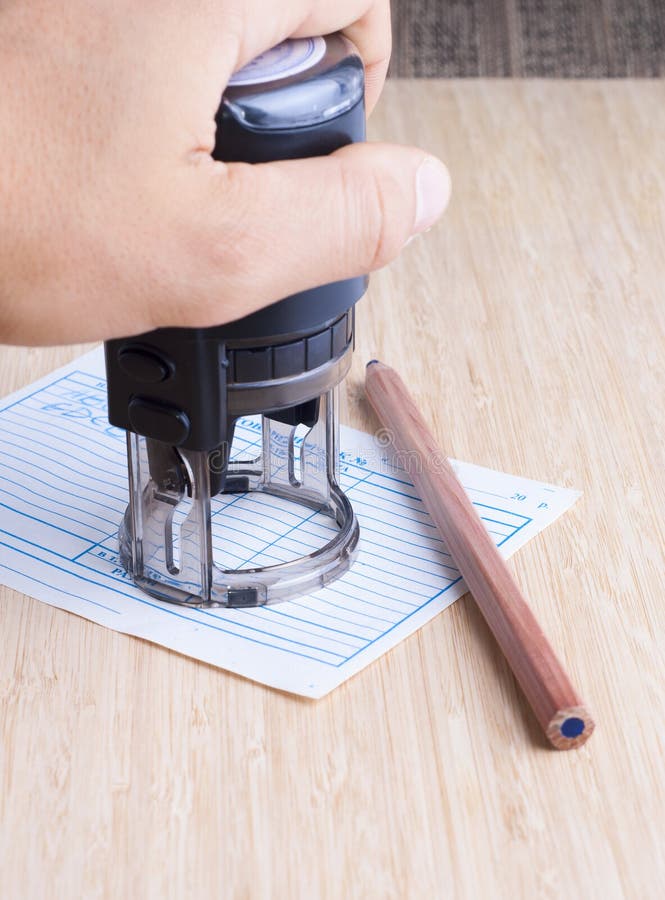 Automatic stamp stock photo. Image of object, hand, secretary - 56323460