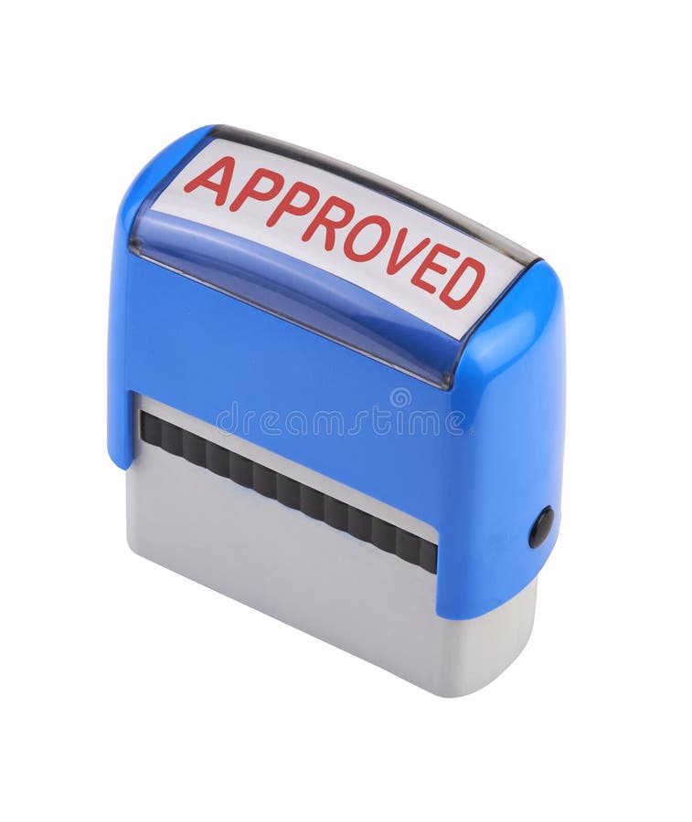 Automatic Stamp On The Contract Document. Approved Agreement Stock ...