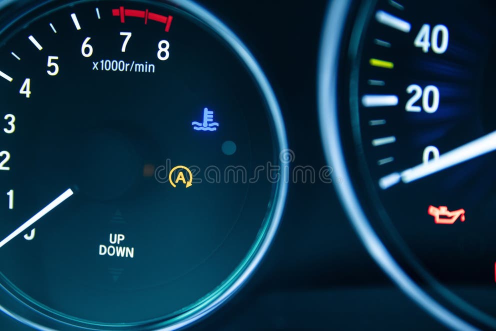 Automatic Start/stop System Light Stock Photo - Image of automotive ...