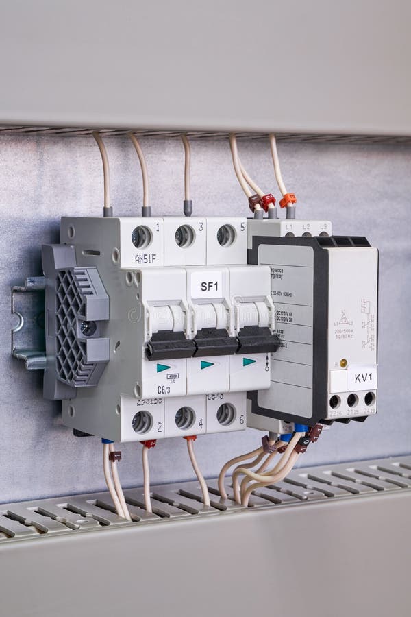 Automatic Switch, Phase Control Relay and Contactor in the Electrical ...