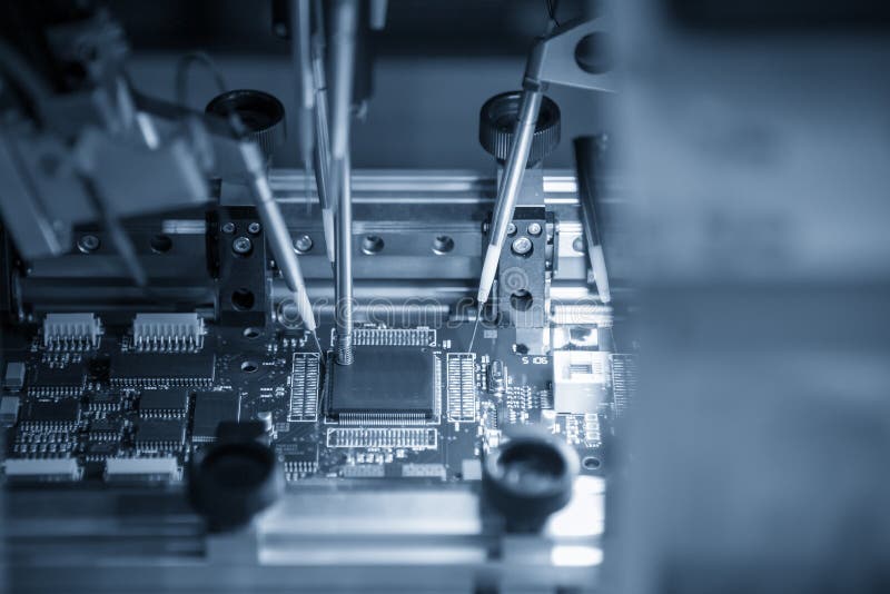 The Automatic System Assembly Line for Electronics Circuit Board Stock ...