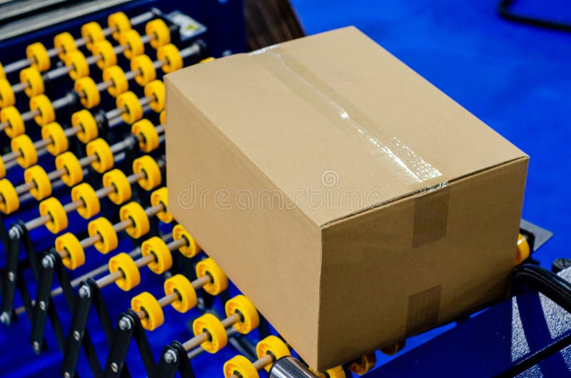 Automatic Tape Carton Sealing Machine,box Folding Machine Stock Photo ...