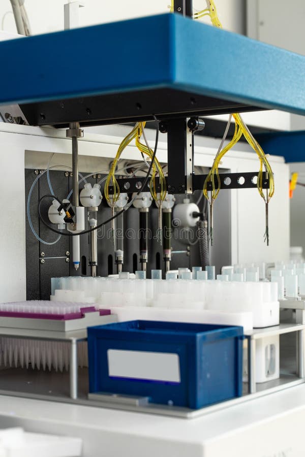 Automatic Technology in the Lab To Work with Analyses Stock Image ...