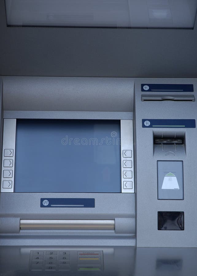 Automatic teller machine stock image. Image of cambio, computer - 216123