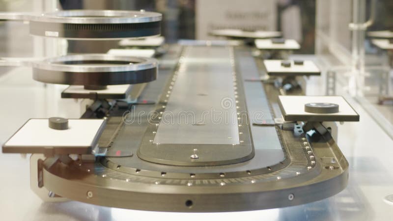 Automatic Test Set Scanning Details on Conveyor Belt in Laboratory ...