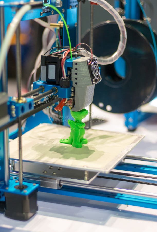 Automatic Three-dimensional 3d Printer Performs Product Creation. 3d ...
