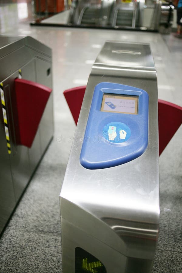 Automatic Ticket Check Machine Stock Image - Image of frame, interior ...