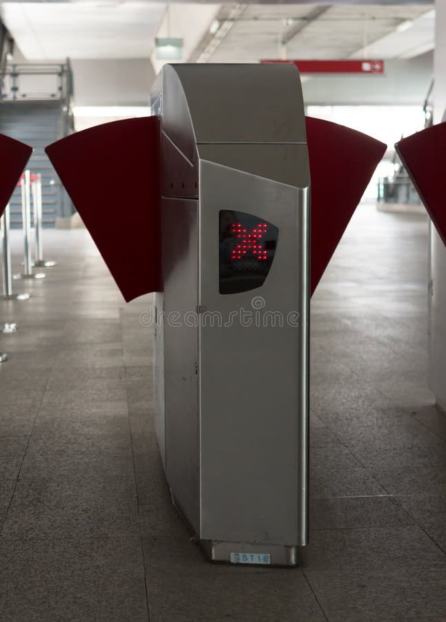 Automatic Ticket Check Machine Entrance Station Stock Photo - Image of ...