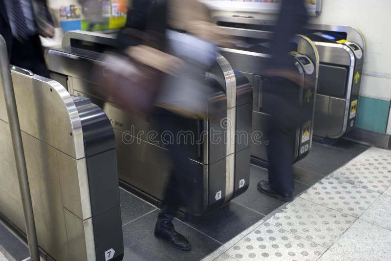 Automatic ticket checker stock photo. Image of ticket - 10146178