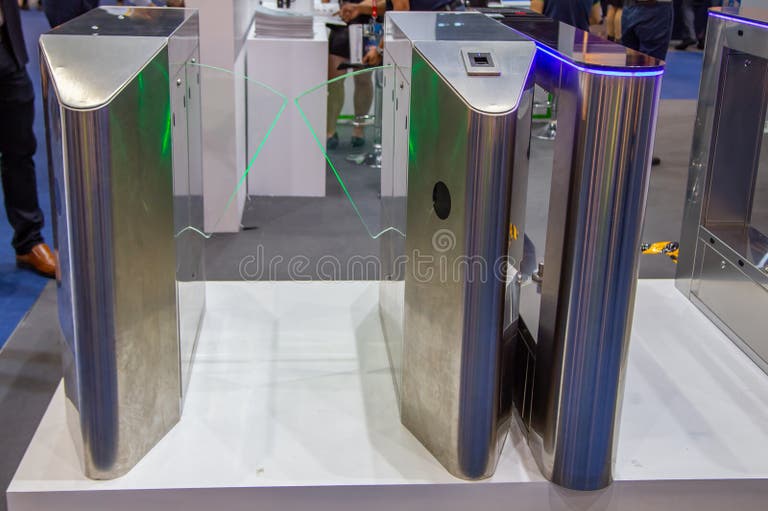 Automatic ticket gate stock image. Image of cross, entry - 132207517