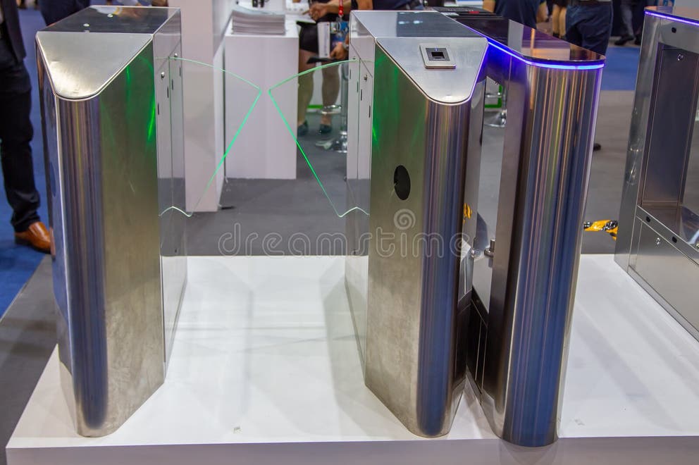 Automatic ticket gate stock image. Image of cross, entry - 132207517