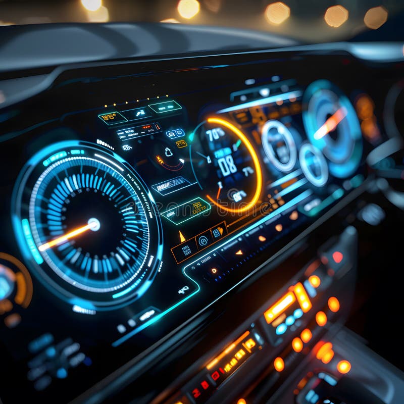 Automatic Transmission Dashboard Display Stock Illustration ...