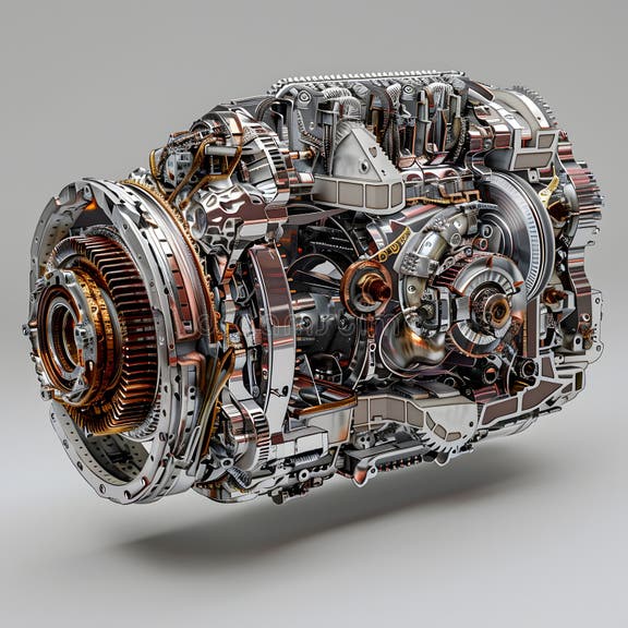 Automatic Transmission Exploded View Stock Illustration - Illustration ...