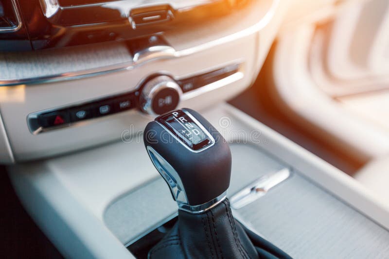 Automatic Transmission Gear, Car Interior Close Up Stock Photo - Image ...
