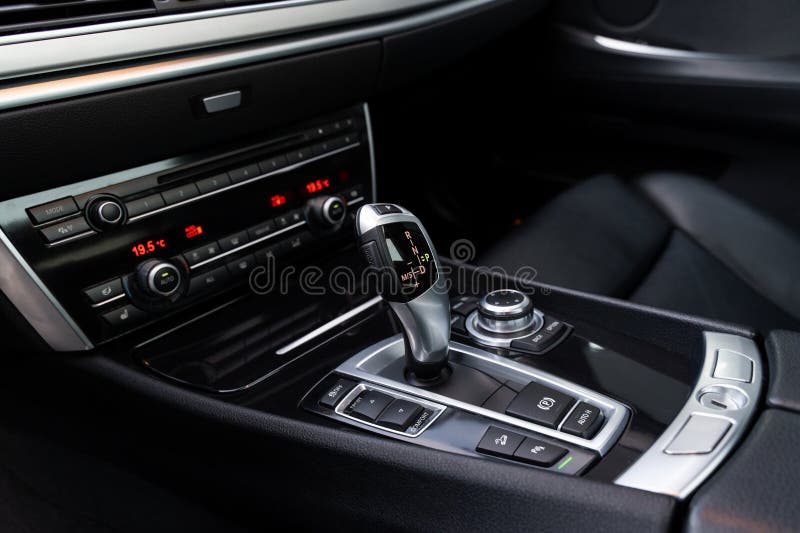Automatic Transmission and Gear Stick, Electronic Dashboard and Black ...