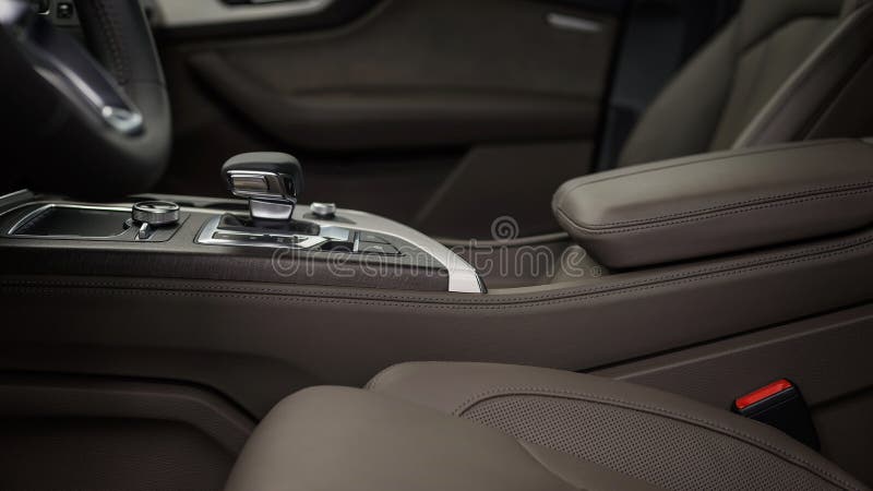 Automatic Transmission in Modern Car. Interior Detail. Stock Photo ...