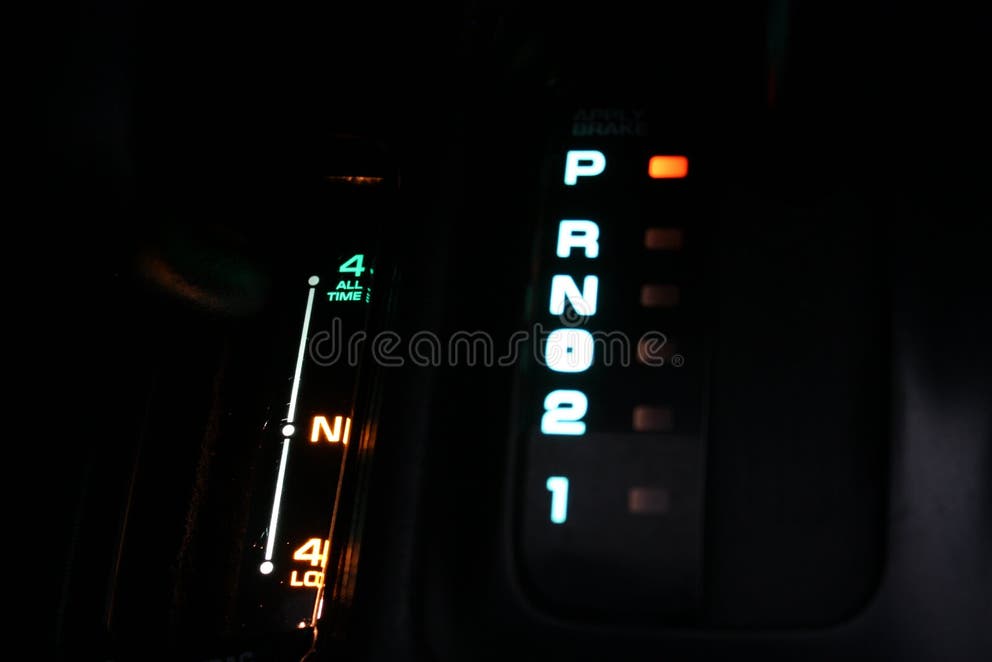 Automatic Transmission Shifter Panel Stock Image - Image of reverse ...