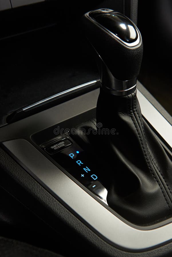 Automatic Transmission Stick with Blue Light Stock Photo - Image of ...