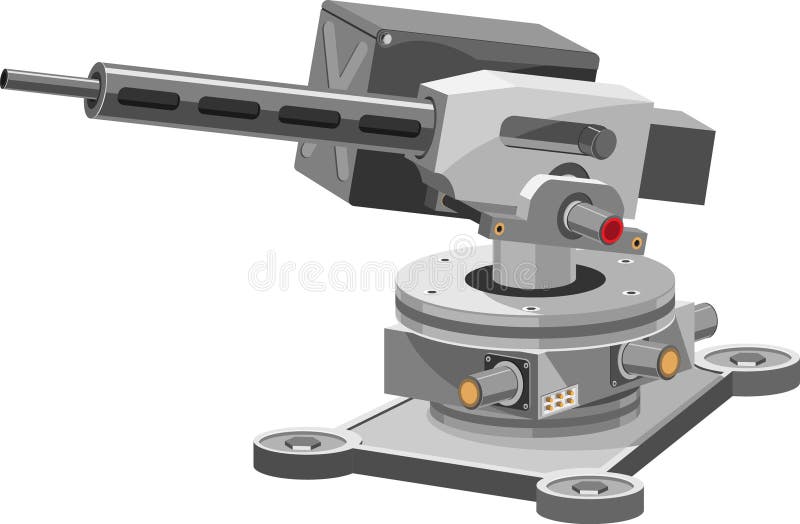 Automatic turret stock illustration. Illustration of computer - 31999804