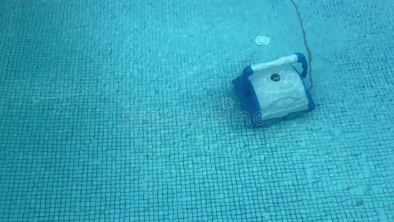 Pool Cleaning. Cleaning the Summer Pool from Green Algae Stock Video ...