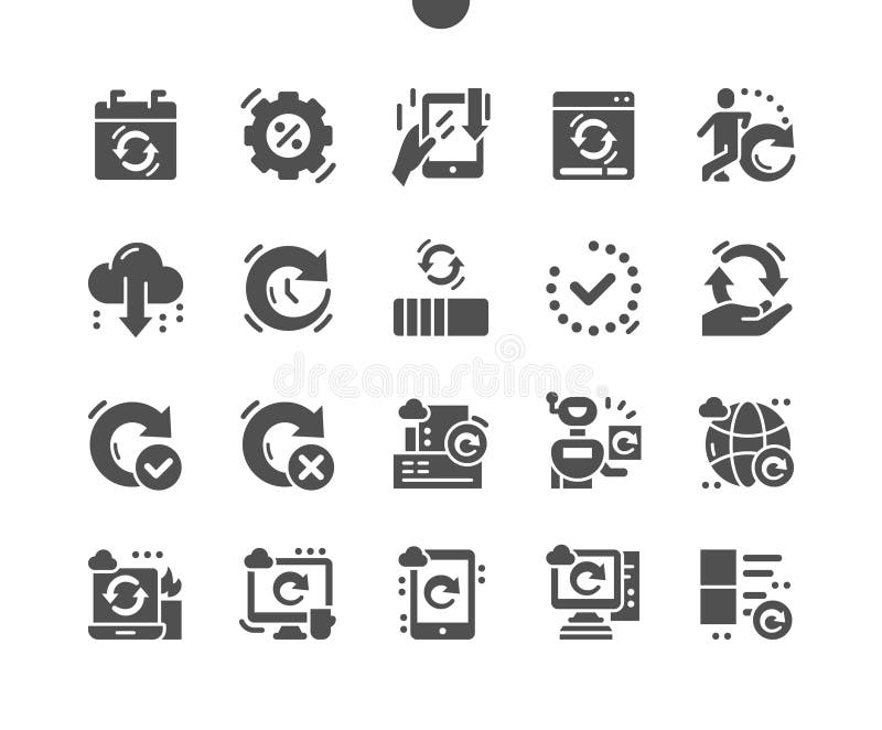 Automatic Updates. Phone, Printer, Laptop Update. Stock Vector ...