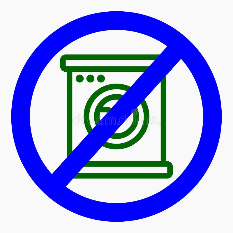 No Washing Machine Symbol Stock Illustrations – 294 No Washing Machine ...