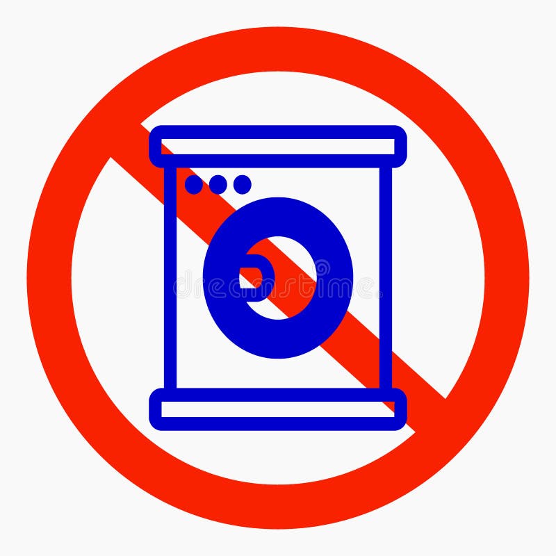 Automatic Wash Stop Icon. Machine Wash Prohibited Stock Vector ...