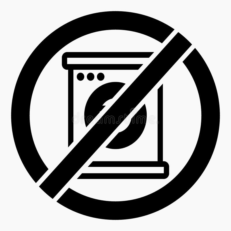 No Washing Machine Symbol Stock Illustrations – 294 No Washing Machine ...