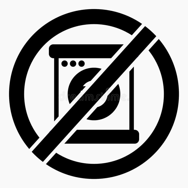 Automatic Wash Stop Icon. Machine Wash Prohibited Stock Vector ...