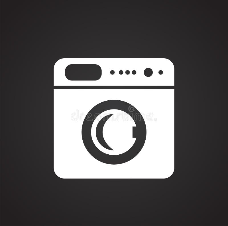 Automatic Washing Machine Icon on White Background for Graphic and Web ...
