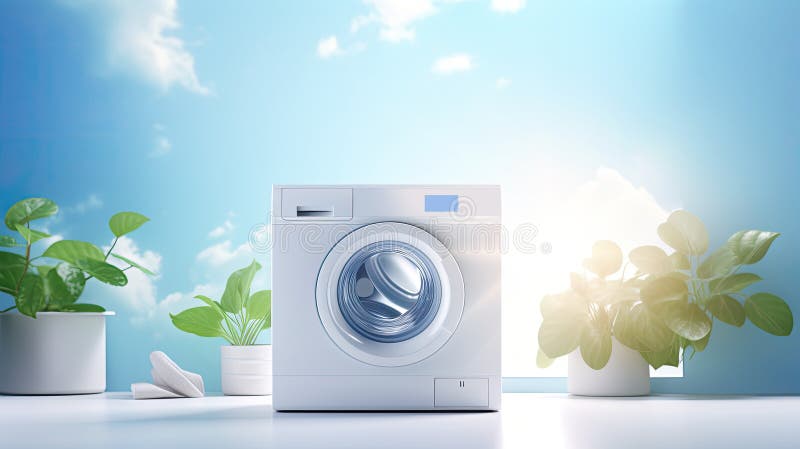 Automatic washing machine stock image. Image of household - 303020903