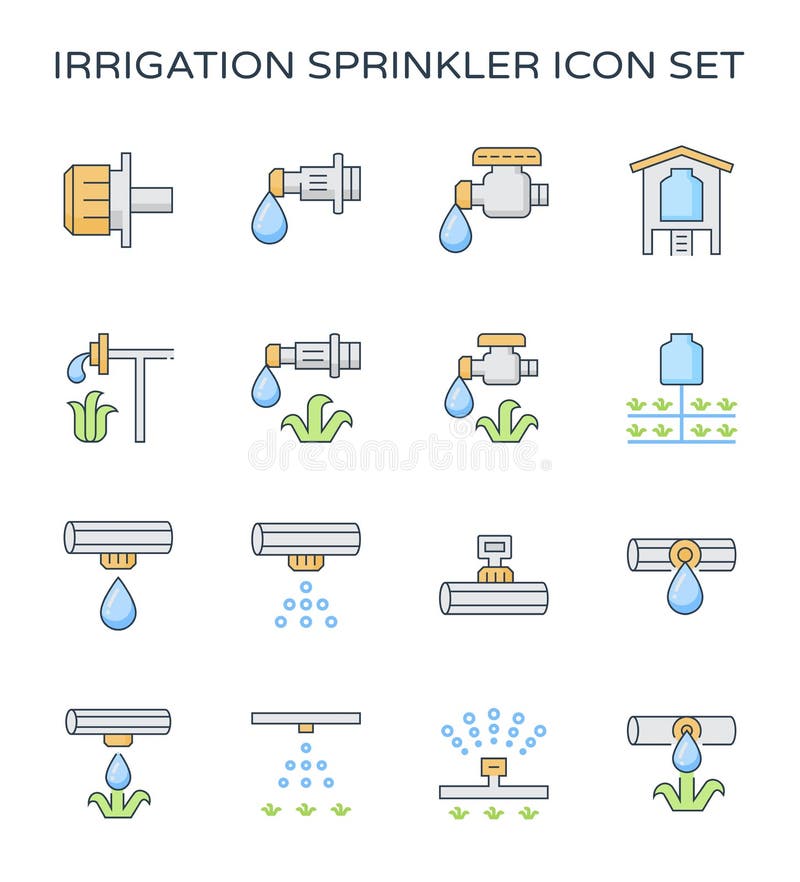 Drip irrigation icon stock vector. Illustration of farm - 121112668
