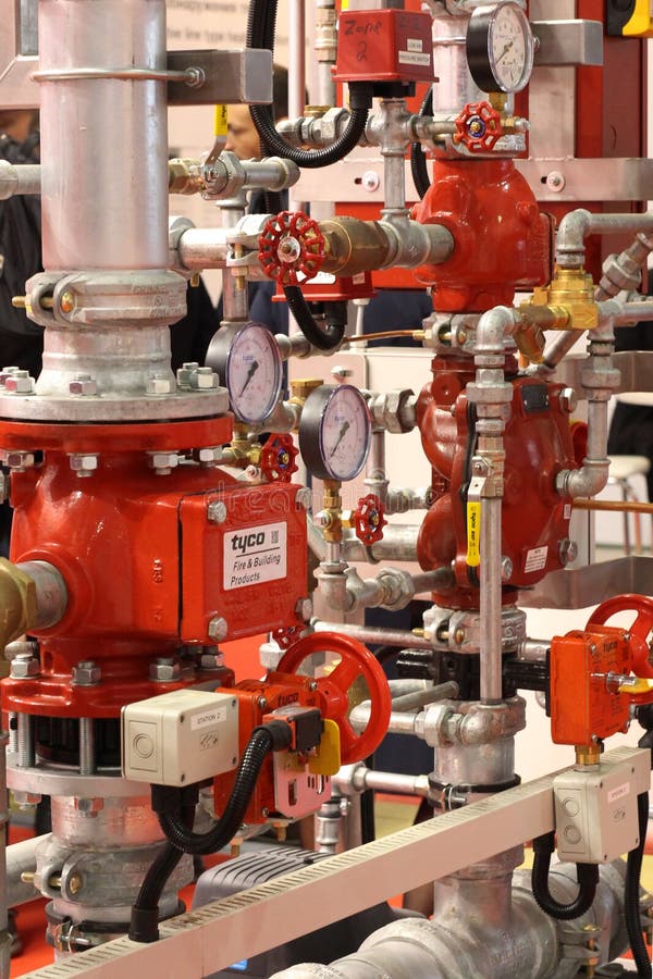 Automatic Water and Sprinkler Fire Extinguishing System Editorial Stock ...