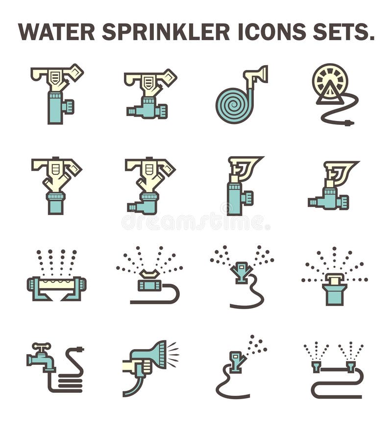 Sprinkler vector icon stock vector. Illustration of sets - 101003113