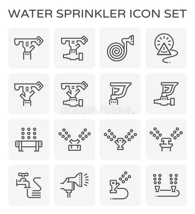 Irrigation sprinkler icon stock vector. Illustration of garden - 76308445
