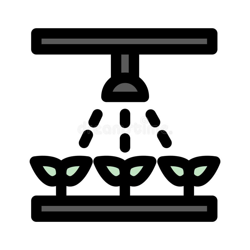 Automatic Watering System Symbol - Ecological Farming Icon Stock Vector ...