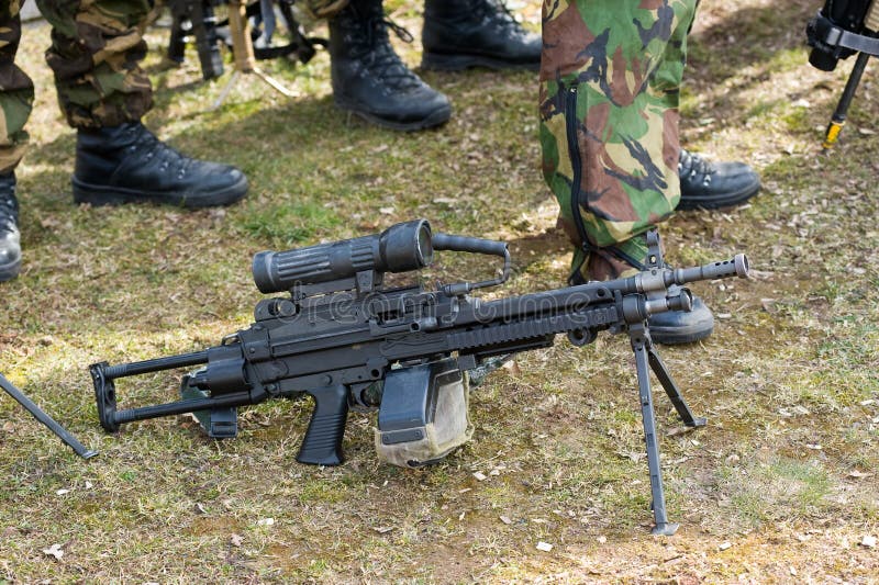 Automatic Weapons on Ground Stock Photo - Image of fight, mission: 30424426