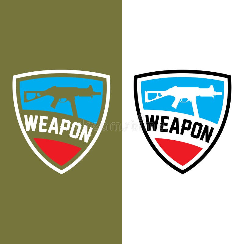 Automatic Weapon Logo Vector Icon. Battle Weapons. Pistols, Rifles ...