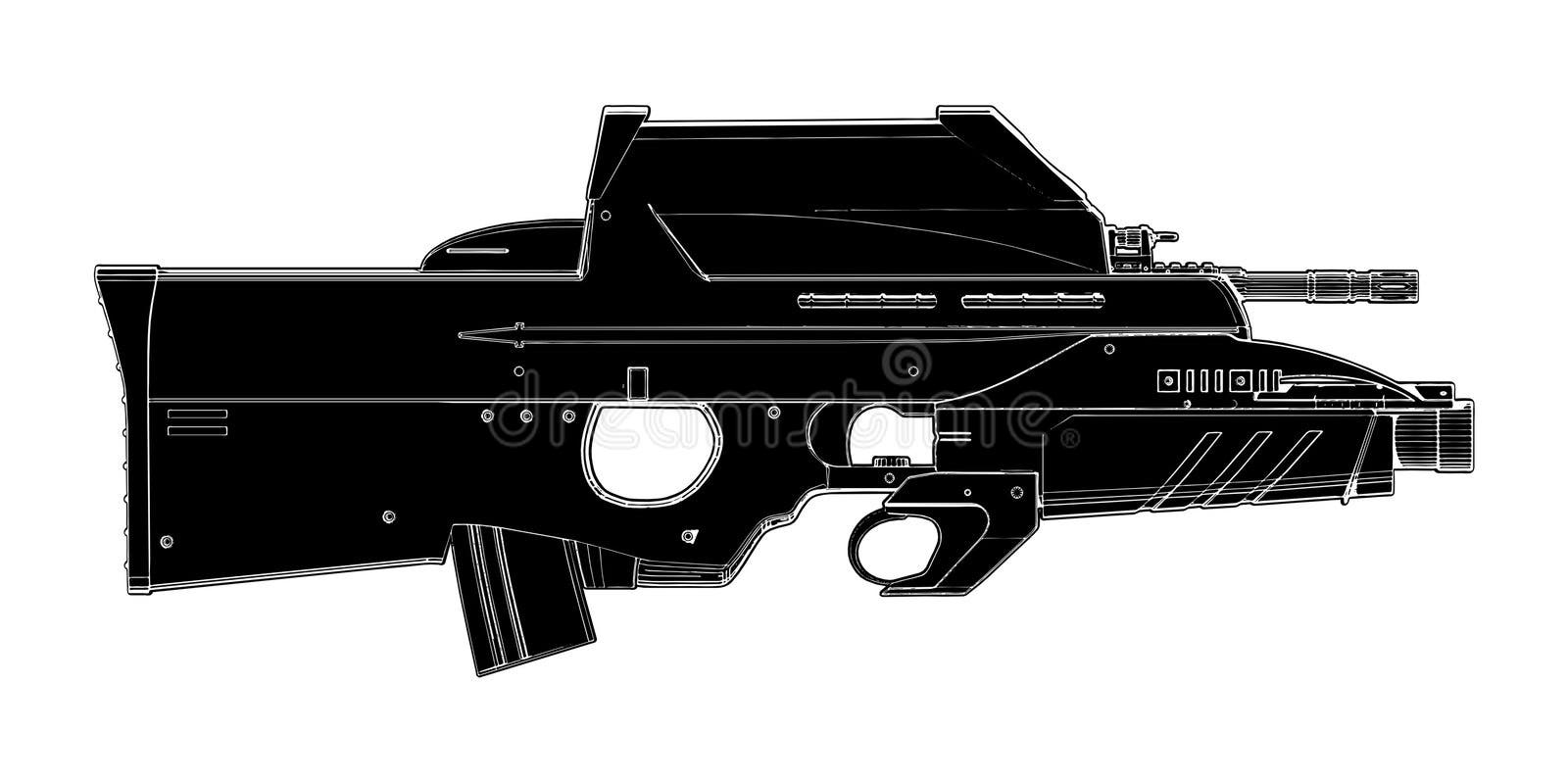 Automatic Weapon Logo Vector Icon. Battle Weapons. Pistols, Rifles ...