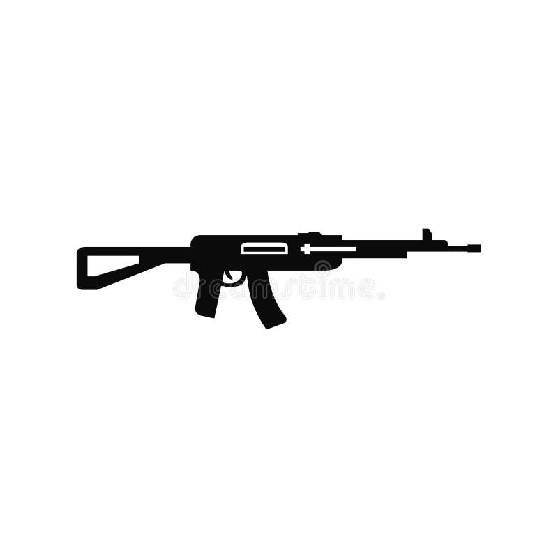 Automatic Weapon Icon. Rifle, Weapon. Military Equipment. Game Icon ...