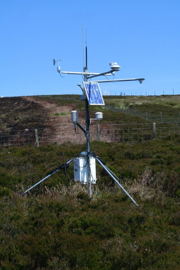 Automatic Weather Station on Farm Stock Photo - Image of meteorology ...